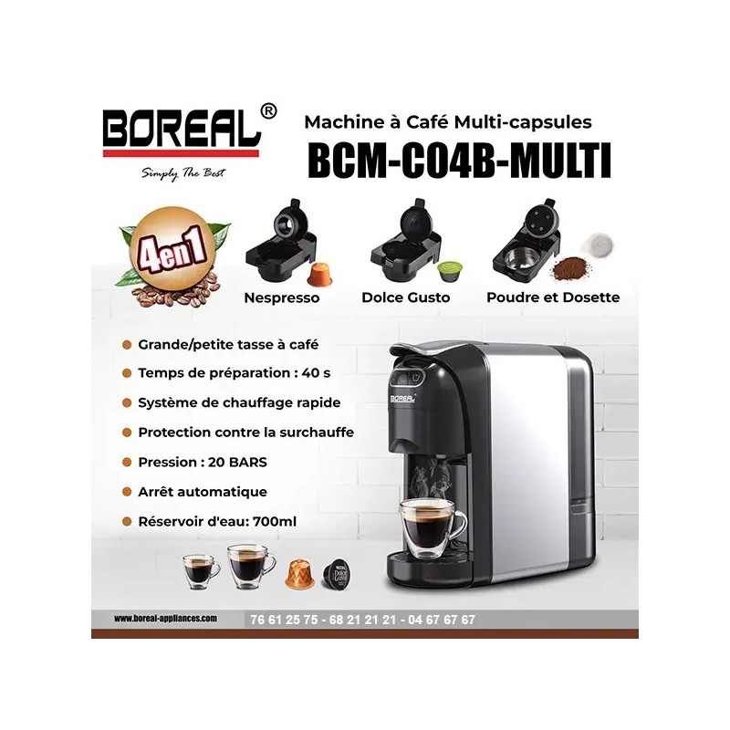 MACHINE À CAFÉ EXPRESSO BOREAL 700 ml